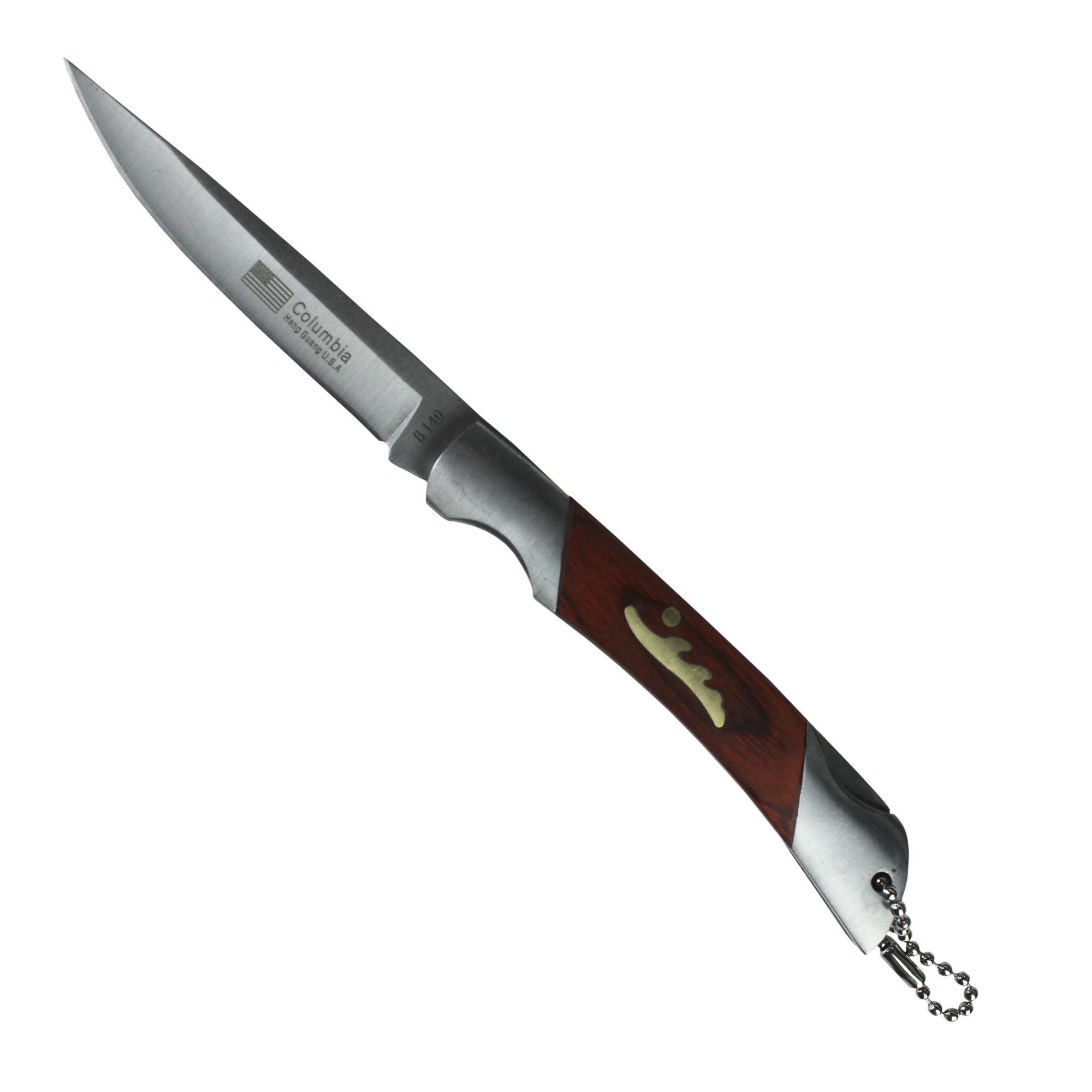 Set 2 x Briceag elegant de buzunar 18 cm, Briceag cu insertie maro 21.5 ...