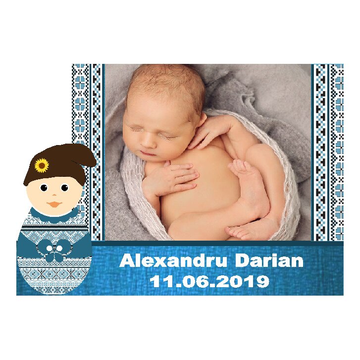 Marturie botez magnet MMA4, Bebelus Traditional Romanesc 24 - eMAG.ro