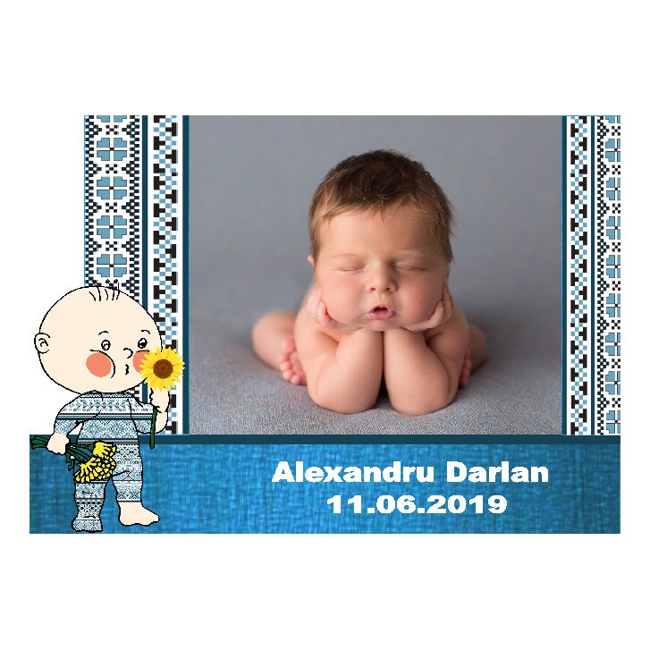 Marturie botez magnet MMA46, Bebelus Traditional Romanesc 34 - eMAG.ro