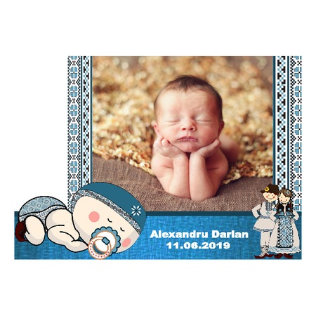 Marturie botez magnet MMA43, Bebelus Traditional Romanesc 40 - eMAG.ro