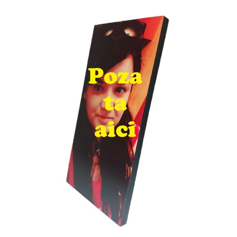 Tablou MDF personalizat prin sublimare cu poza ta, 28 cm x 14 cm - eMAG.ro