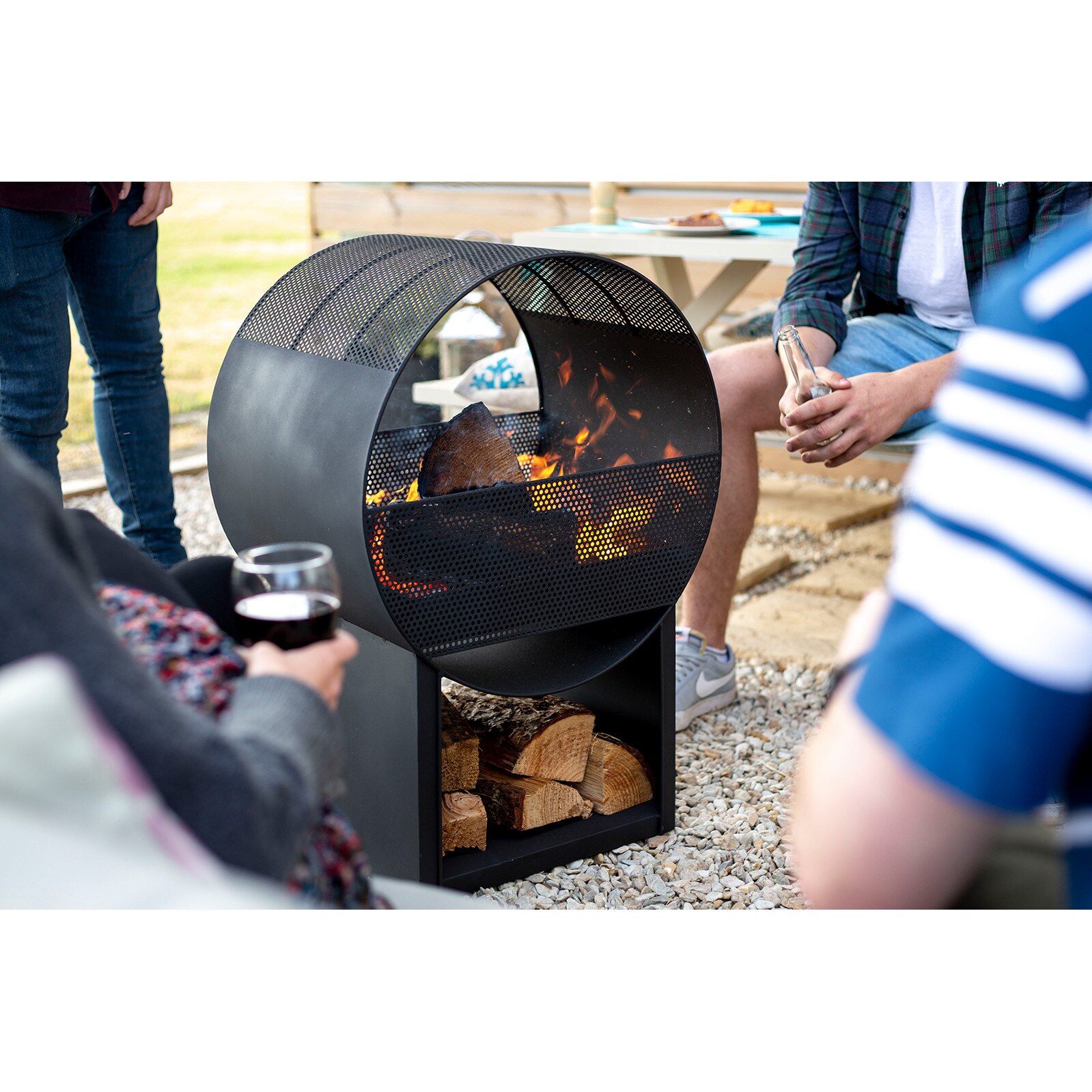 Semineu exterior pentru terasa si gradina Camacha, otel - eMAG.ro