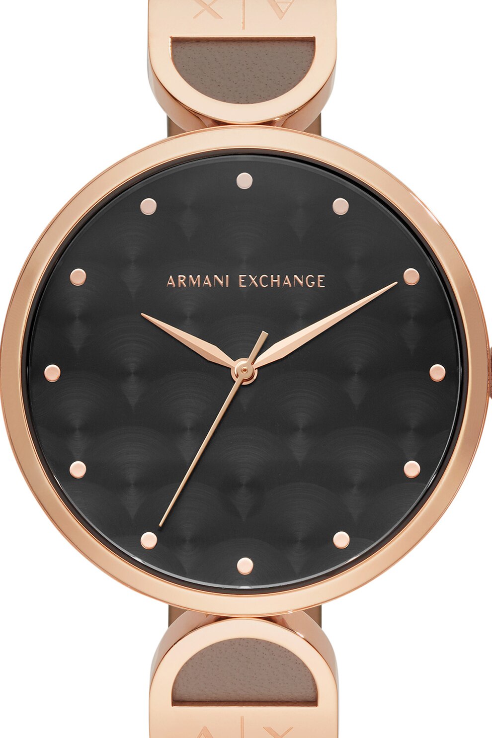 ARMANI EXCHANGE, Bőrszíjas analóg karóra, Vörösaranyszín - eMAG.hu