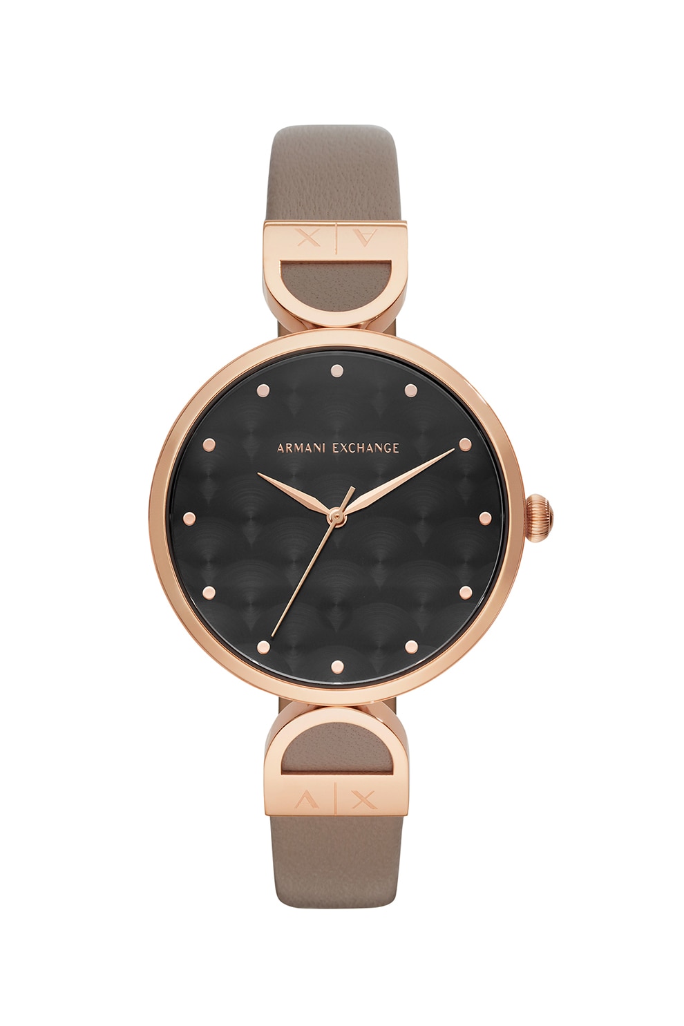ARMANI EXCHANGE, Bőrszíjas analóg karóra, Vörösaranyszín - eMAG.hu