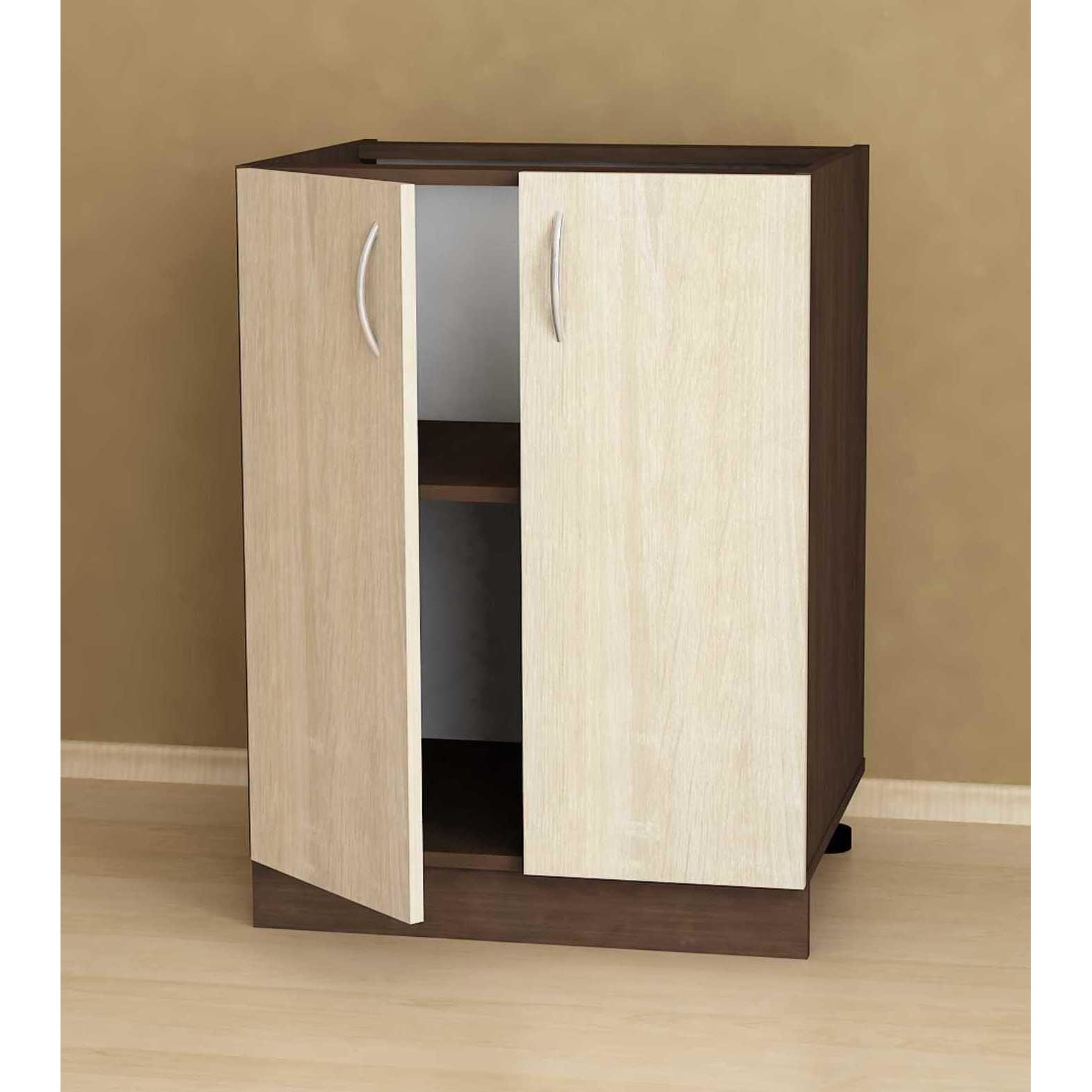 Corp inferior de bucatarie Sani Modest H-60x48x82 cm Wenge si Stejar ...