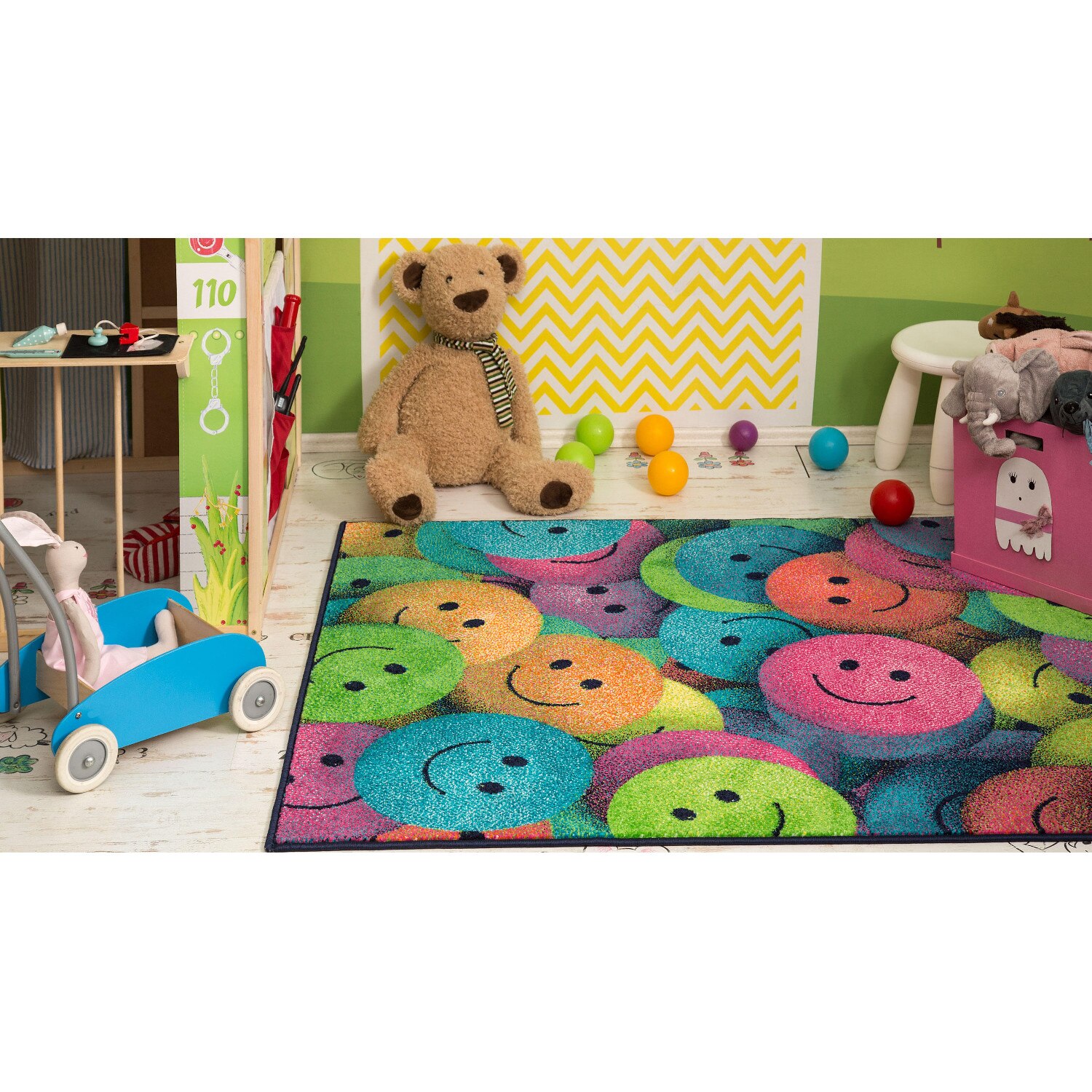 Covor Copii Smiley, 91KRP, 160cm x 230cm - eMAG.ro