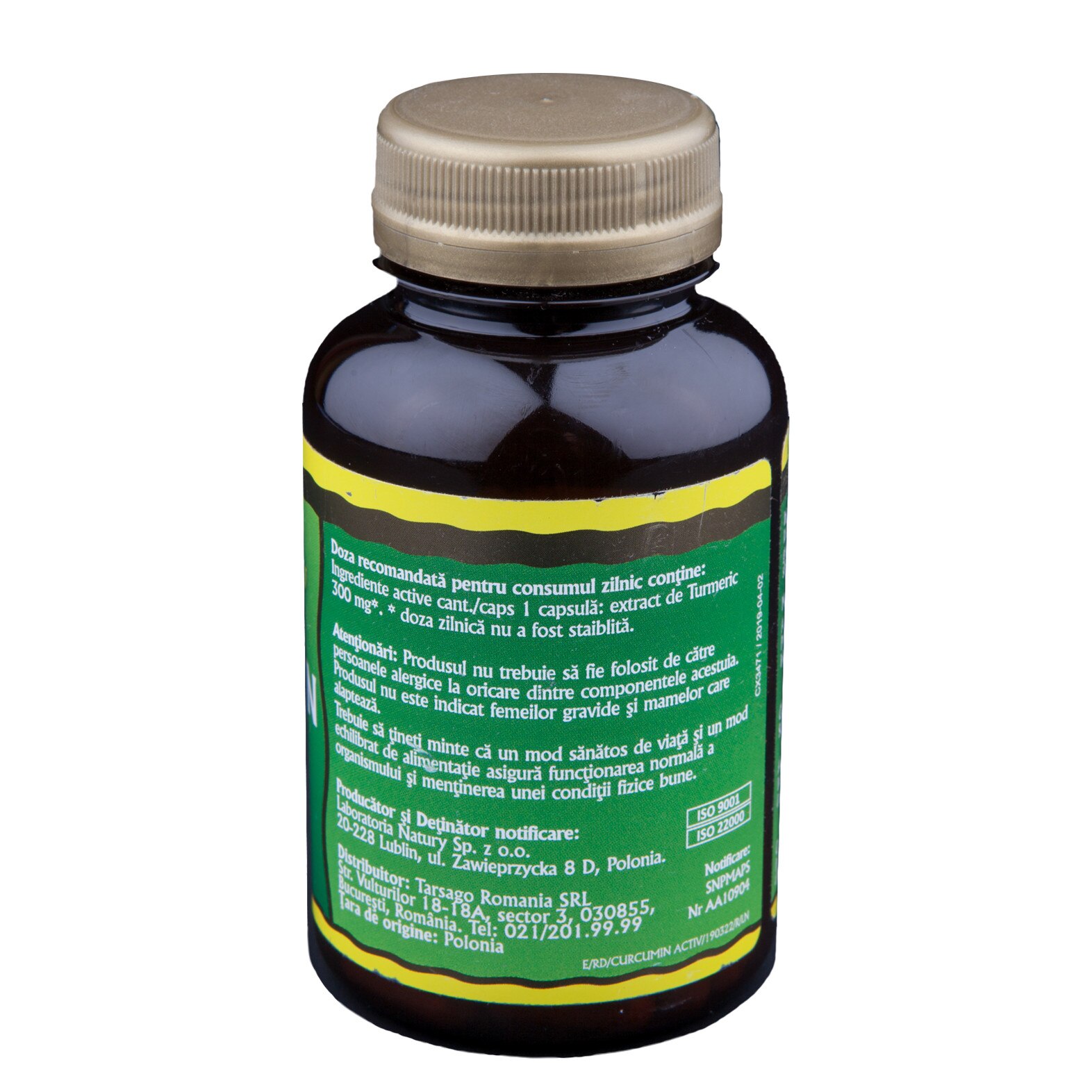 Supliment Alimentar, NaturActiv, Curcumin Activ, 90 capsule - eMAG.ro