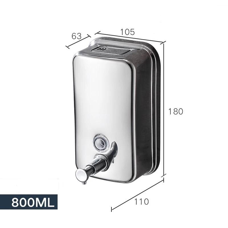 Dozator sapun lichid 800ml INOX mat satinat metalic - eMAG.ro