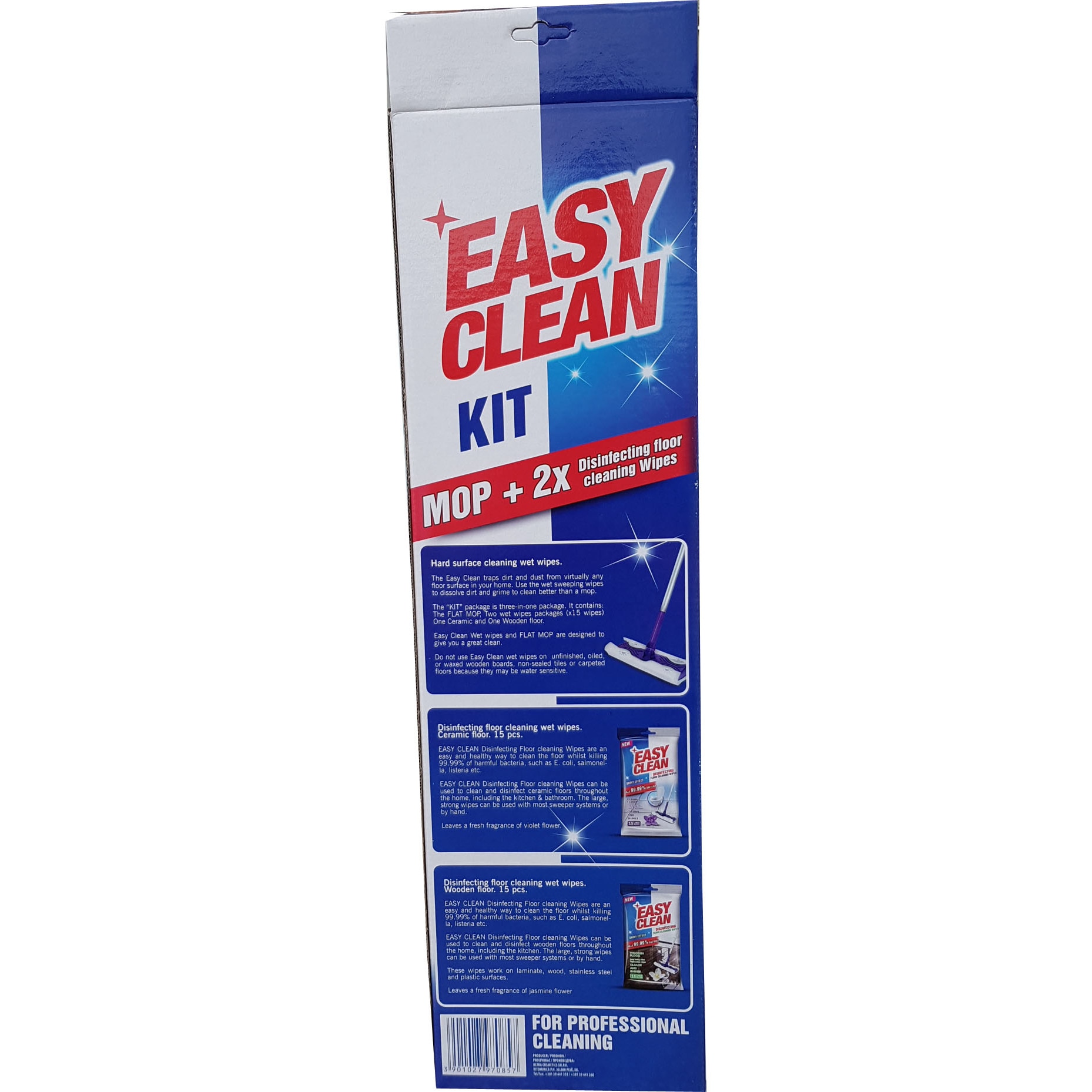 Почистващ антибактериален моп за под, Easy Clean Kit - eMAG.bg