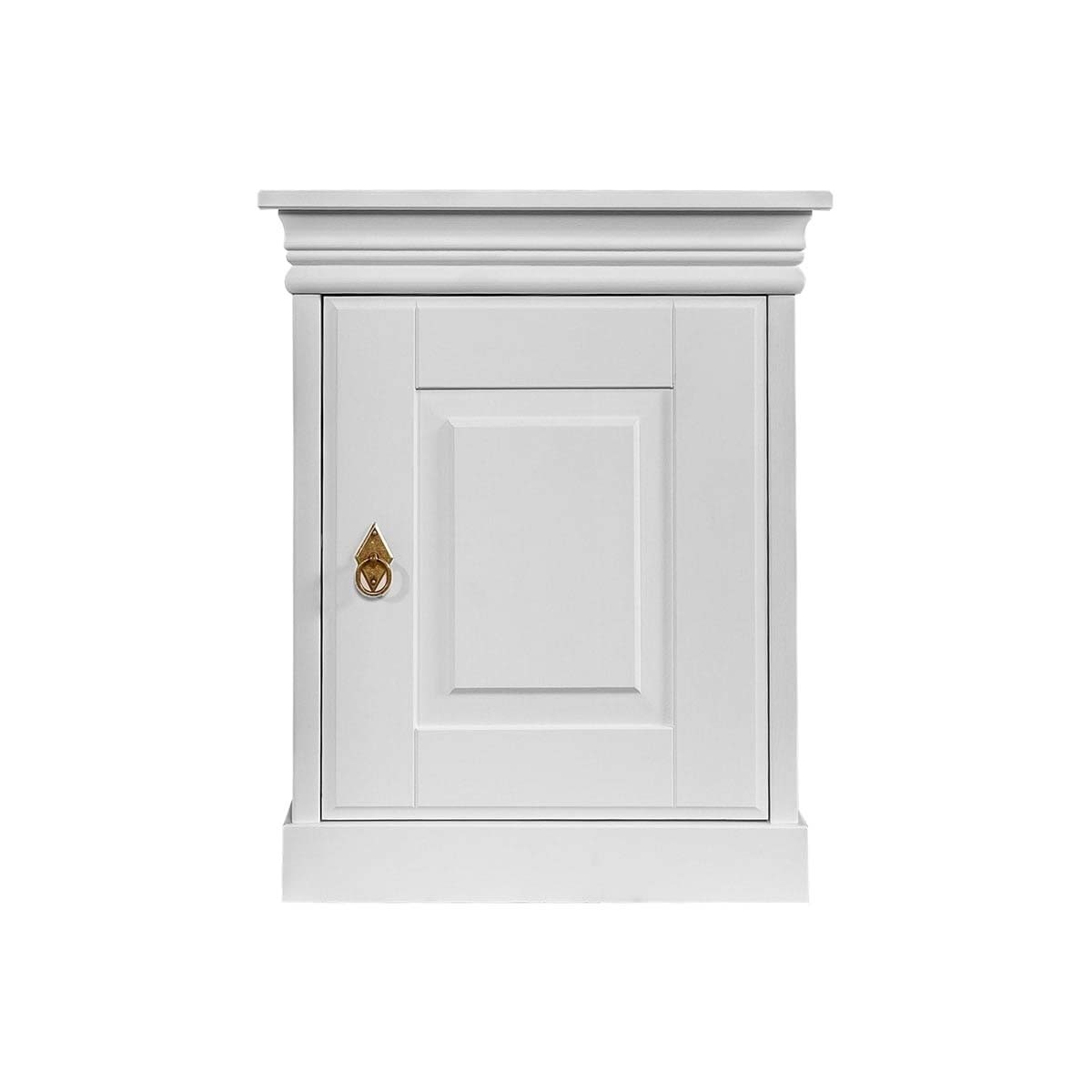 Noptiera alba Toscana Ambient, din lemn masiv de pin - eMAG.ro