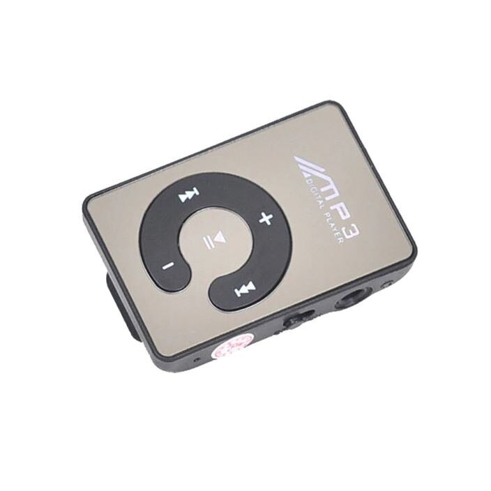 Mini MP3 Player culoare Argintiu-Negru + casti incluse - eMAG.ro
