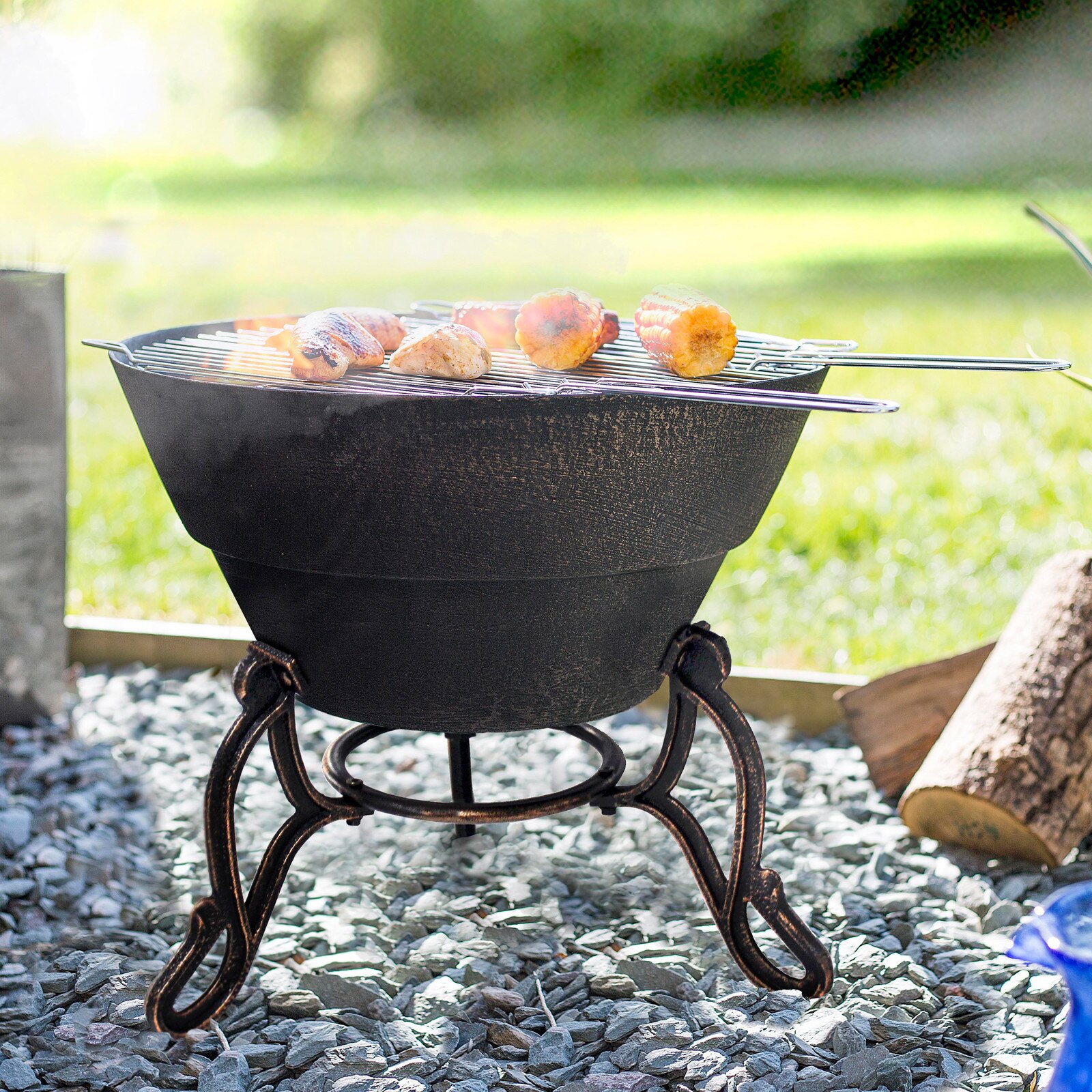 Vatra de foc pentru terasa si gradina Volta, fonta - eMAG.ro