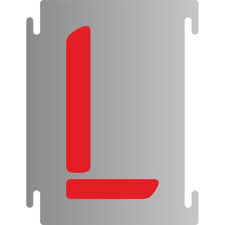 Sablon vopsire din metal zincat litera L - font MSL23 100mm - 1 piesa ...