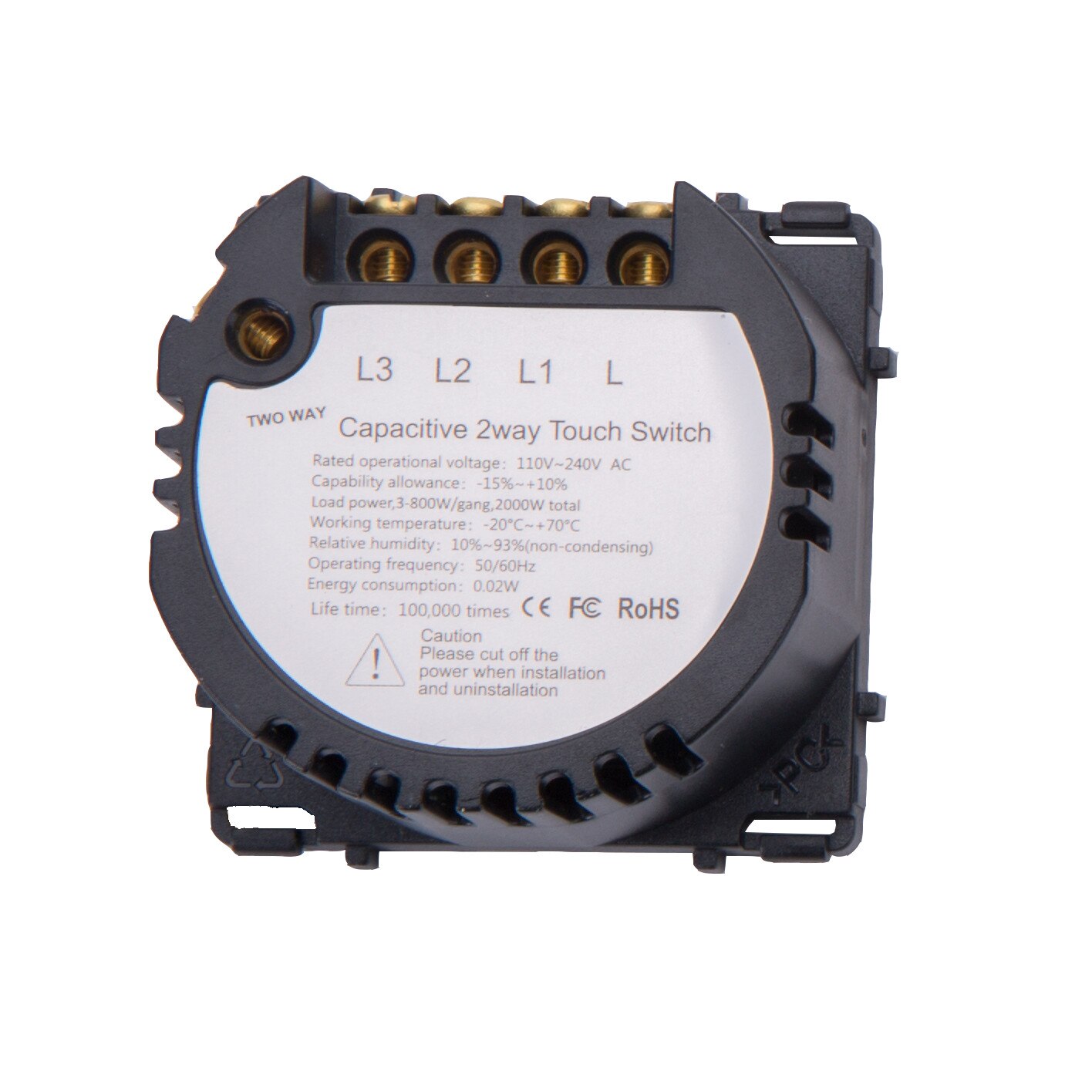 Intrerupator inteligent dublu WiFi, incastrat, modular, Smart Life APP ...