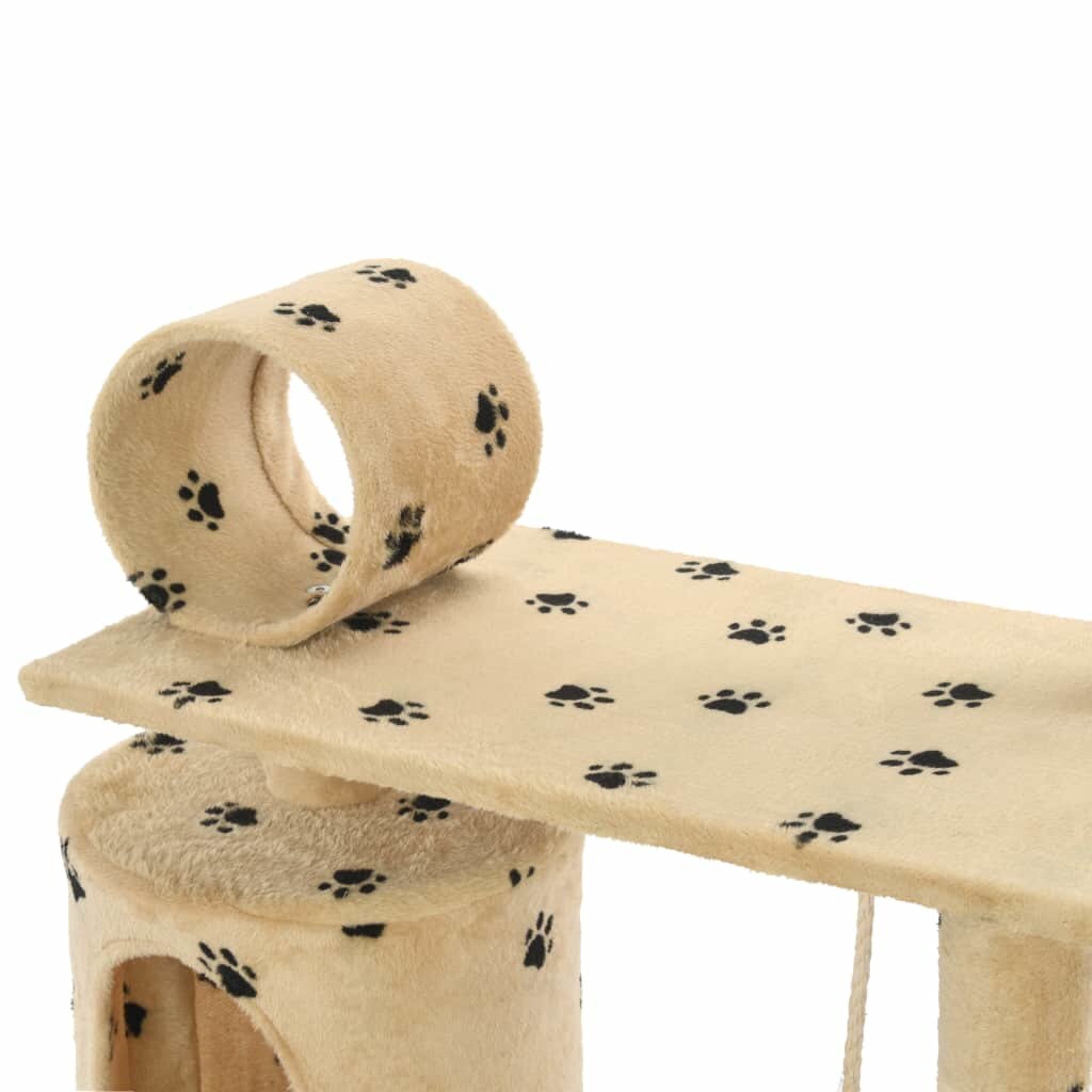 Ansamblu de joaca pentru pisici, vidaXL, Plus, cu stalpi, scara si ...