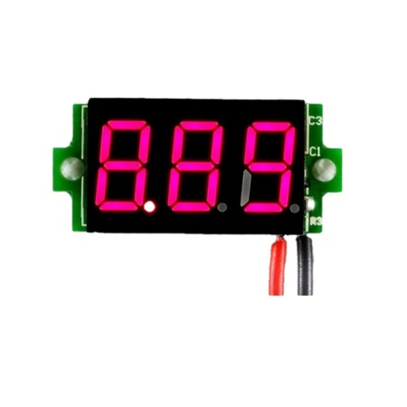 Voltmetru digital cu leduri rosii, 3.5 - 30 V, de culoare negru, cu 3 ...