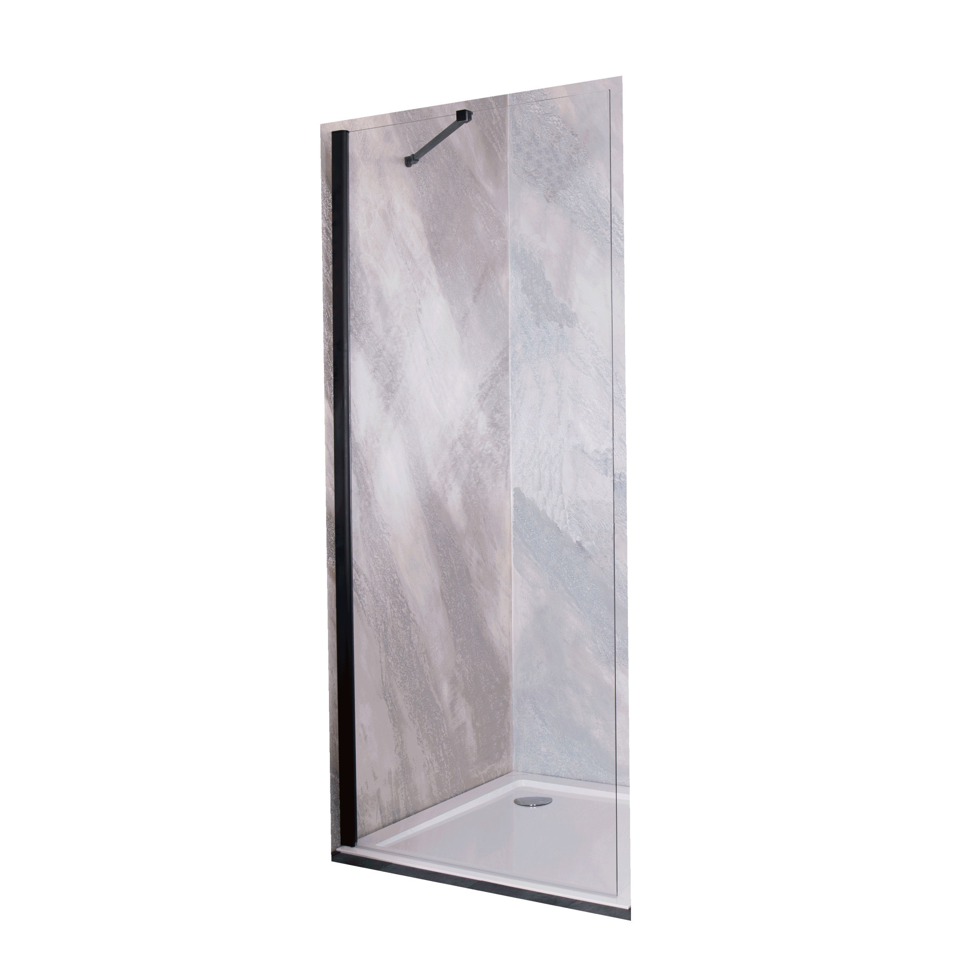 Paravan de dus walk - in YOUNG BLACK BF70 - eMAG.ro