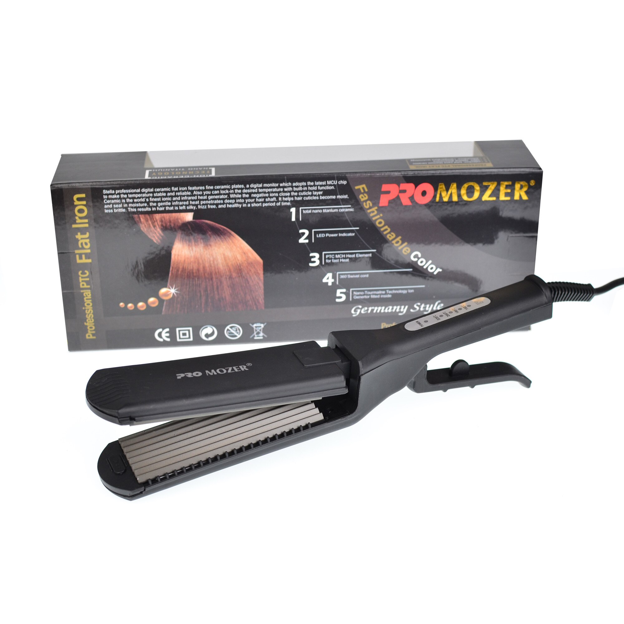 Set placa profesionala pentru creponat parul ProMozer 3 in 1 ...