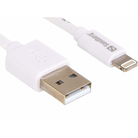 Cablu de date, Sandberg, USB / tip lightning MFI, 1m alb - eMAG.ro