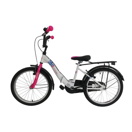 Bicicleta Copii Umit Picolo Pliabila, Culoare Alb/Roz, Roata 20", Cadru ...