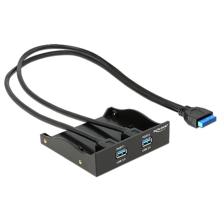 Panou frontal cu 2 porturi USB 3.0 - 19 Pin USB 3.0 Pin Header, Delock ...