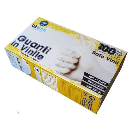 Manusi Safe Vinil, Bluline, pudrate, transparente, marimea S, 100 buc ...