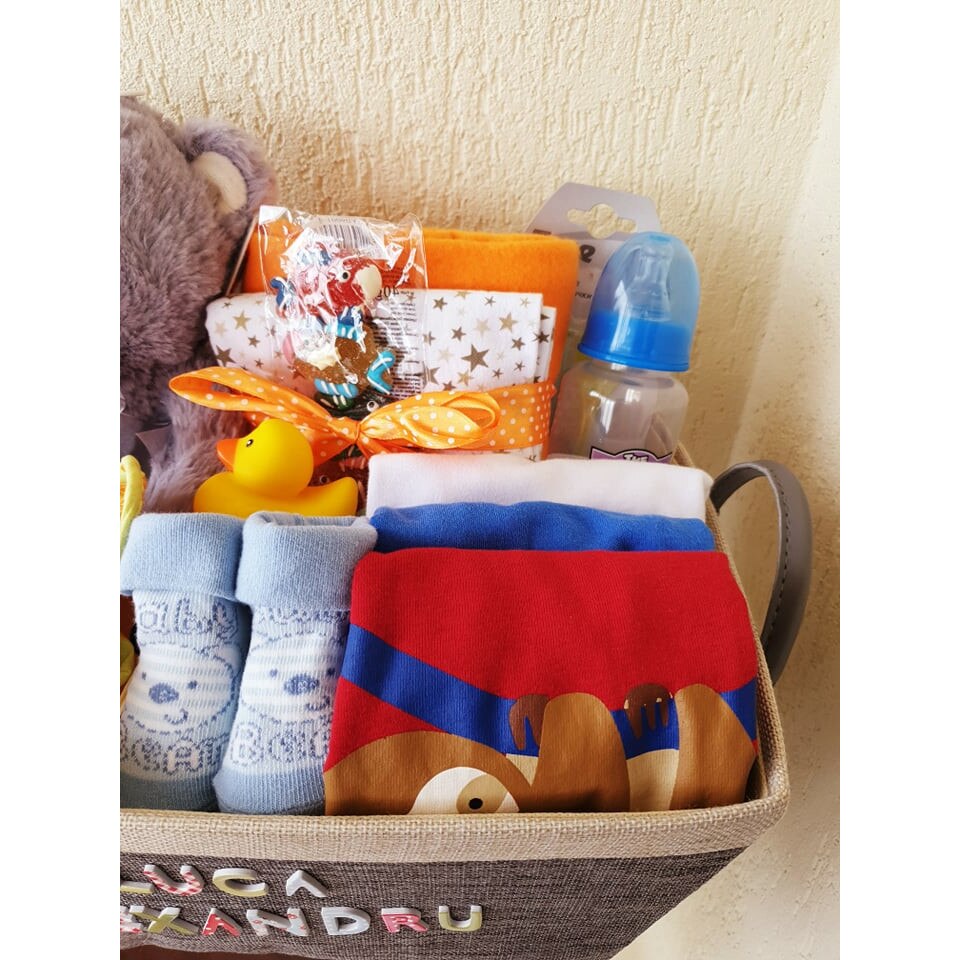 Cos Cadou Colorat Bebelusi, 15 Piese - eMAG.ro