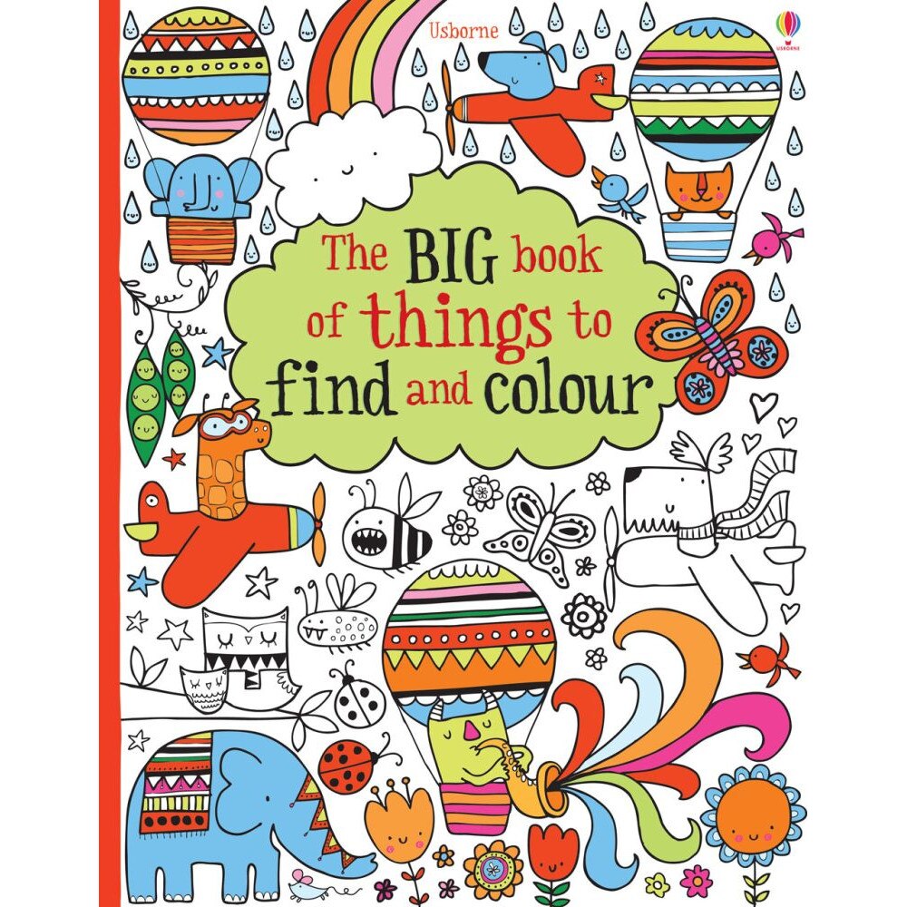Carte de colorat "The big book of things to find and colour", 4 ani+ ...