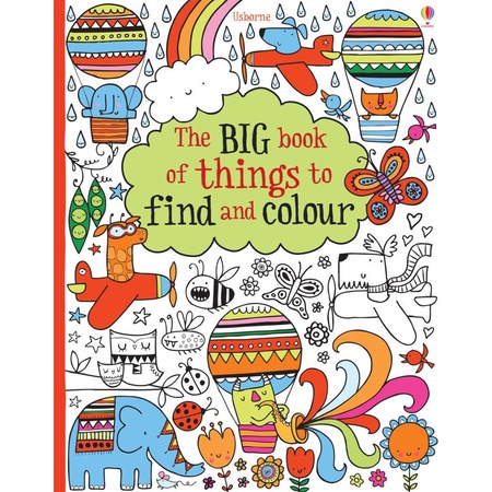 Carte de colorat "The big book of things to find and colour", 4 ani+ ...
