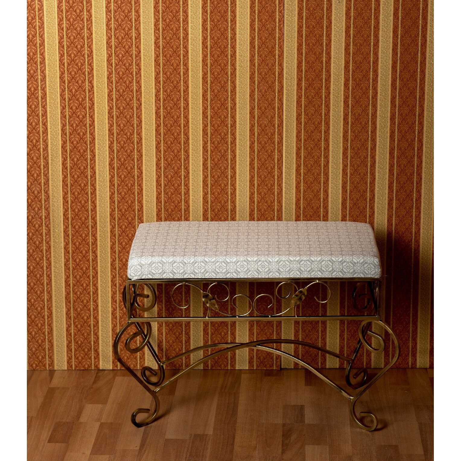 Bancheta pentru hol din metal, Premiamob, auriu patinat 10-0704 - eMAG.ro