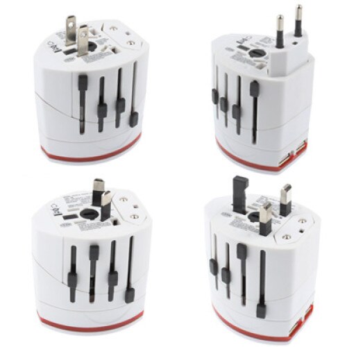 Adaptor de priza universal pentru calatorii, 2 USB-uri - eMAG.ro