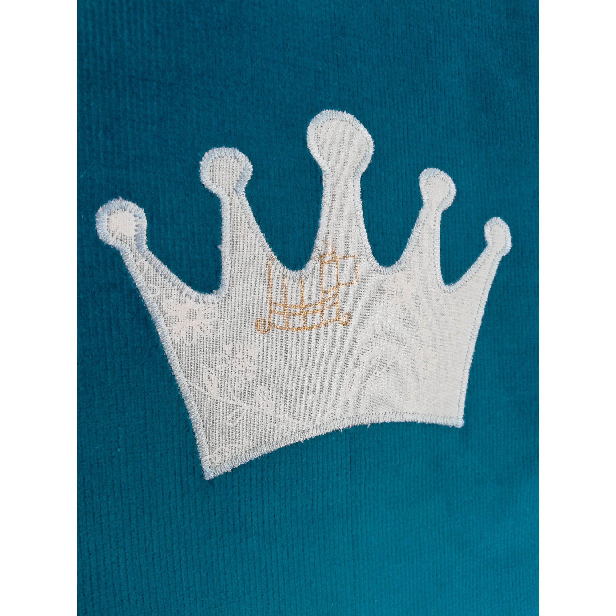 Sarafan, Fairies' Touch, catifea raiata, turcoaz, aplicatie coroana, 86 ...