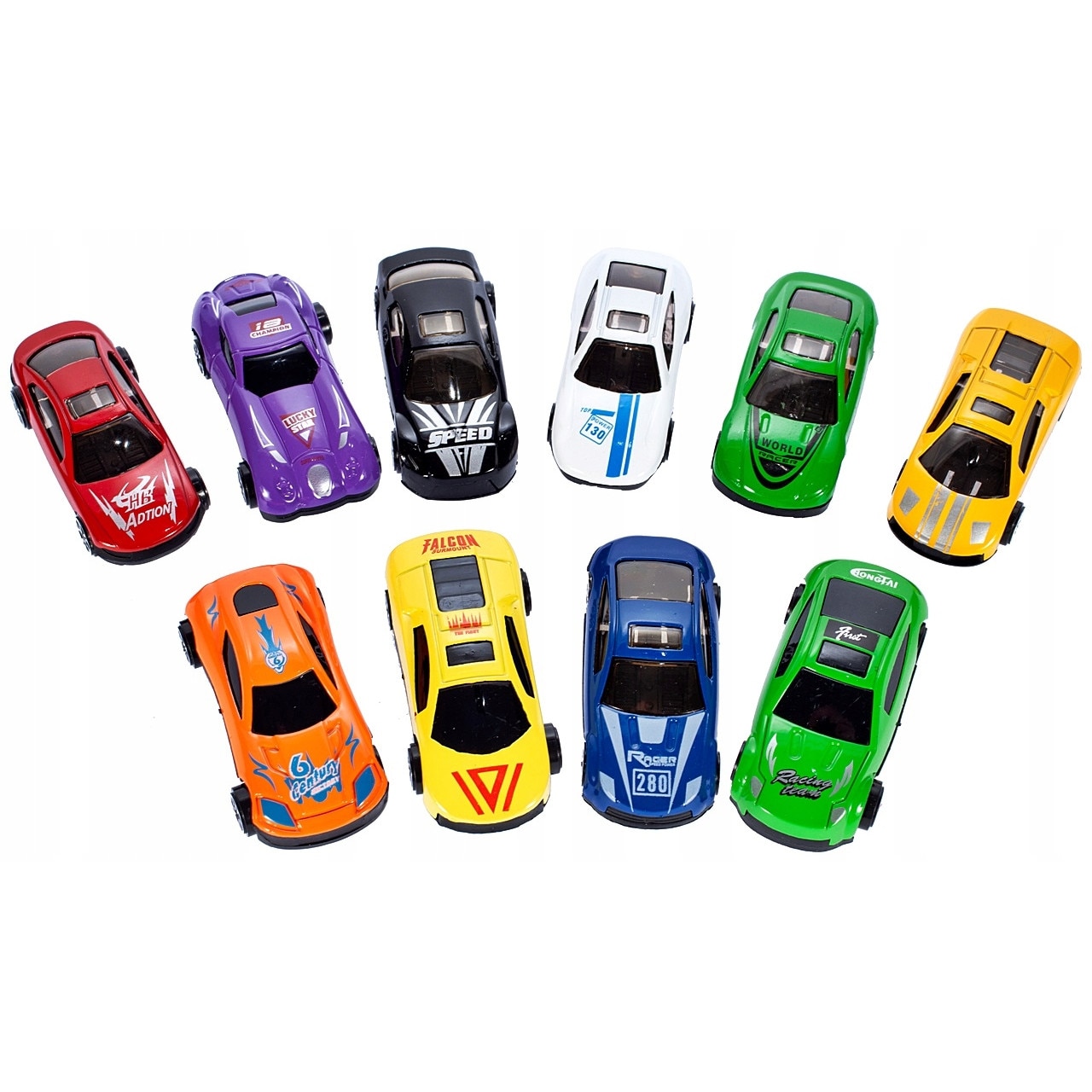 Camion cu 10 MASINUTE Metalice IDL, DOUBLE DUSTY, Echipat cu 6 Roti ...