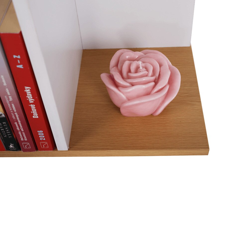 Etajera/Raft, pin/alb,108x60x24 cm,ideala pentru living/birou/hol ...