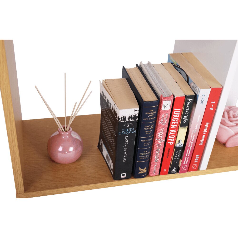 Etajera/Raft, pin/alb,108x60x24 cm,ideala pentru living/birou/hol ...