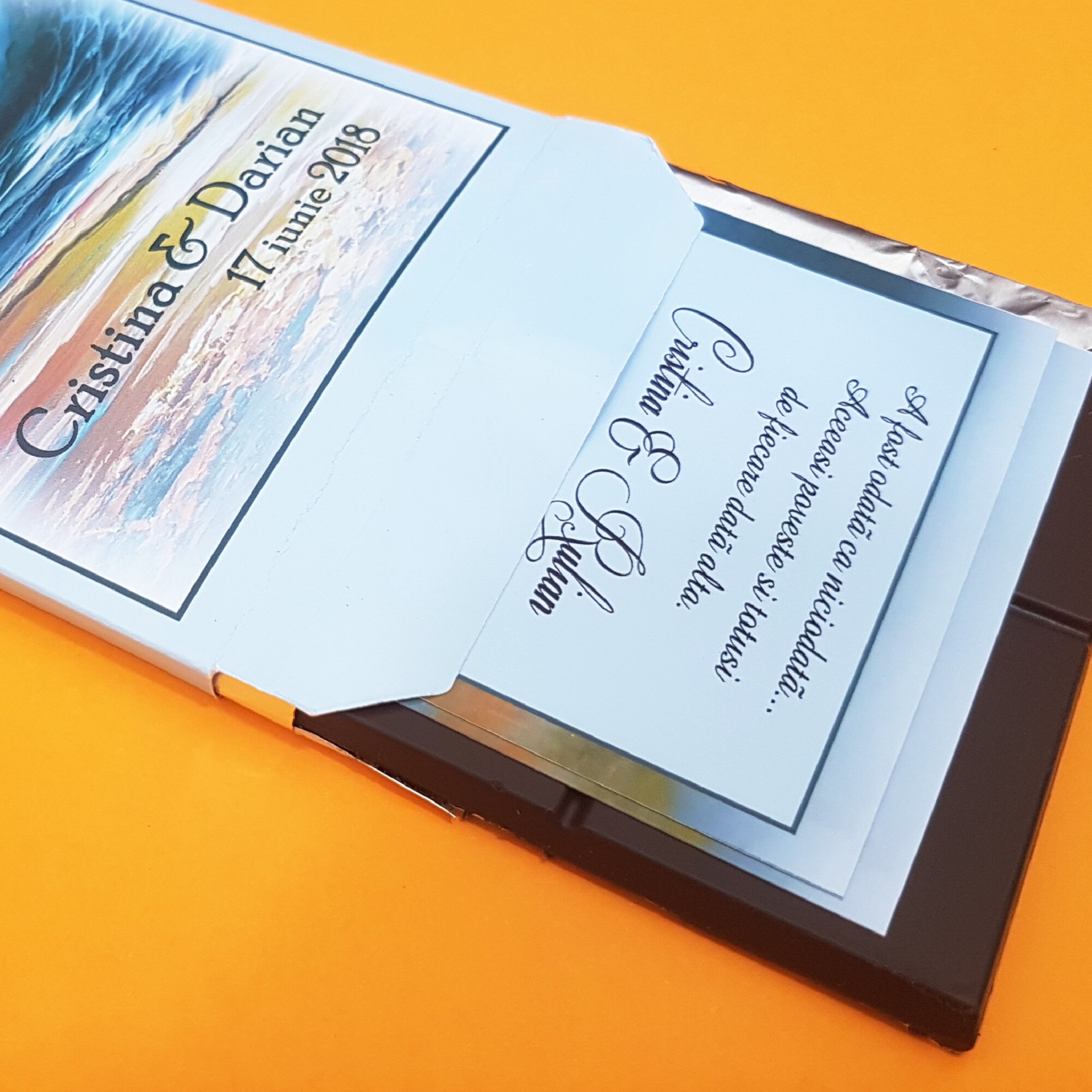 Invitatie Nunta Ciocolata Mare Albastra - eMAG.ro