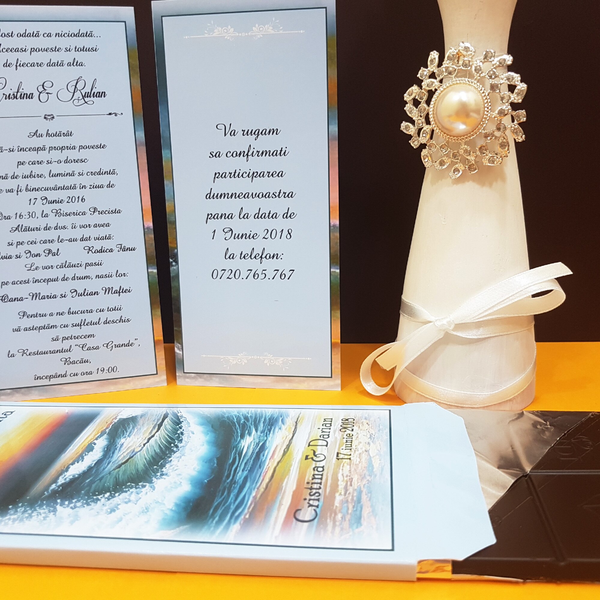 Invitatie Nunta Ciocolata Mare Albastra - eMAG.ro