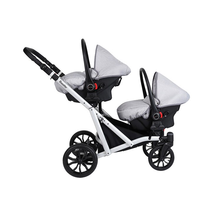 Carucior 3 in 1 Gemeni Booster cu leduri Kunert Gri - eMAG.ro