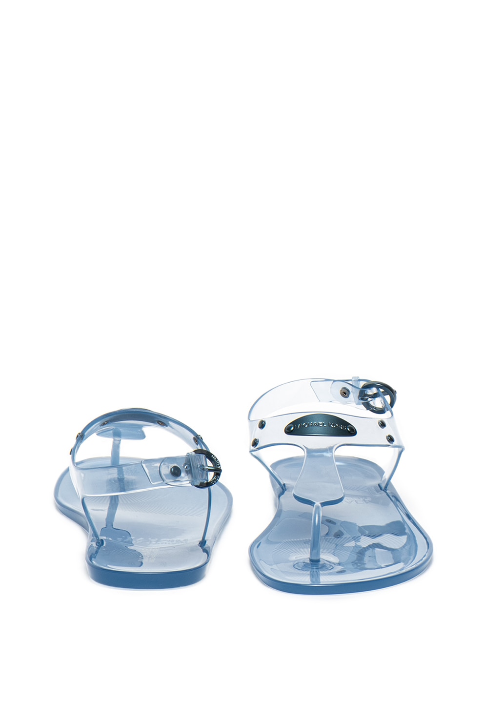 Michael Kors, Гумени сандали с лого, Син, 10 - eMAG.bg