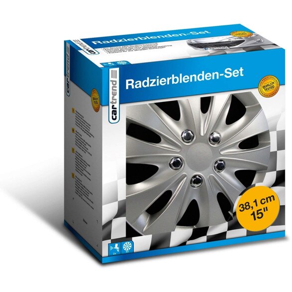 Set 4 capace jante storm 15" argintii cromate - eMAG.ro