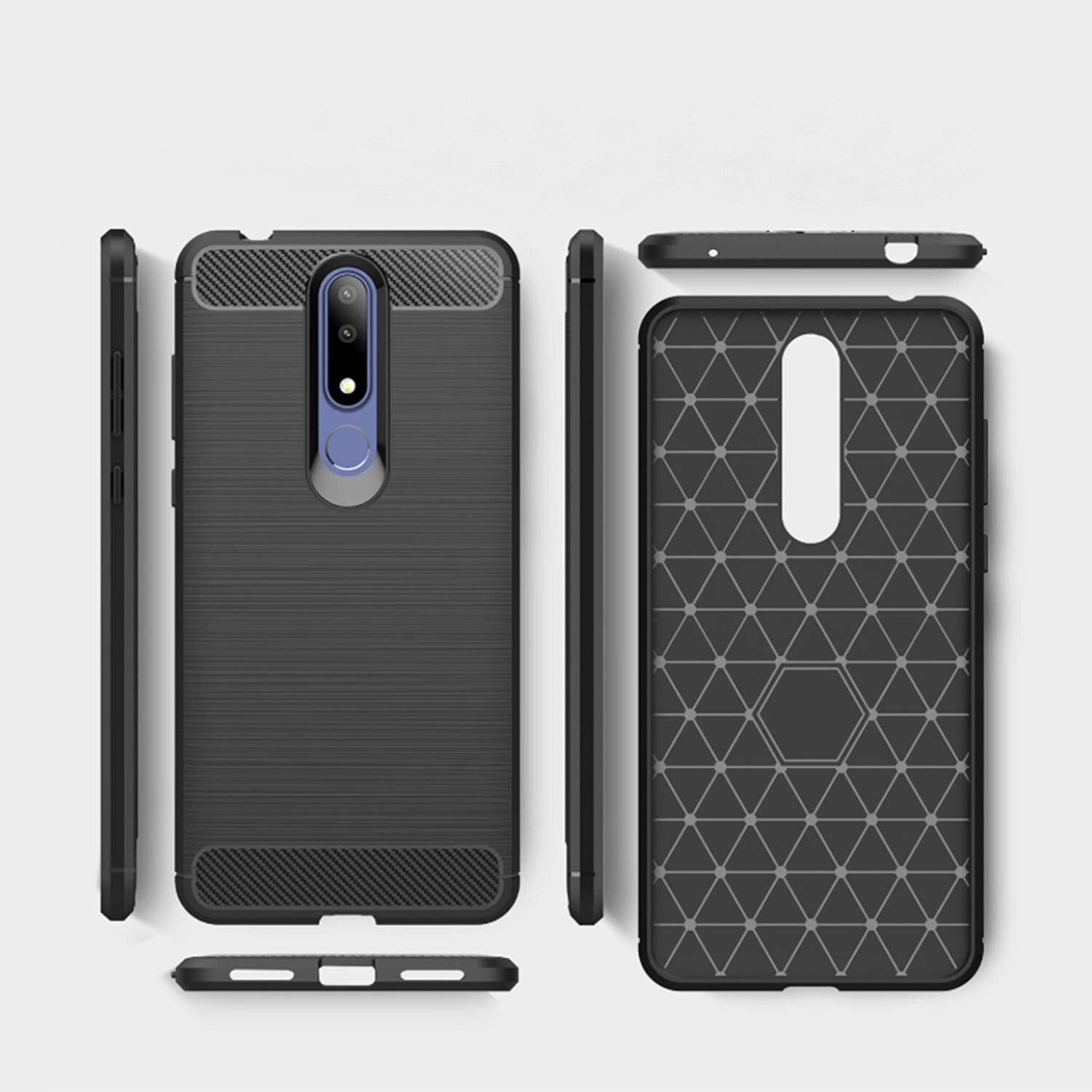 Anti Shock гръб Carbon за Nokia 3.1 Plus 2018, Черен - eMAG.bg