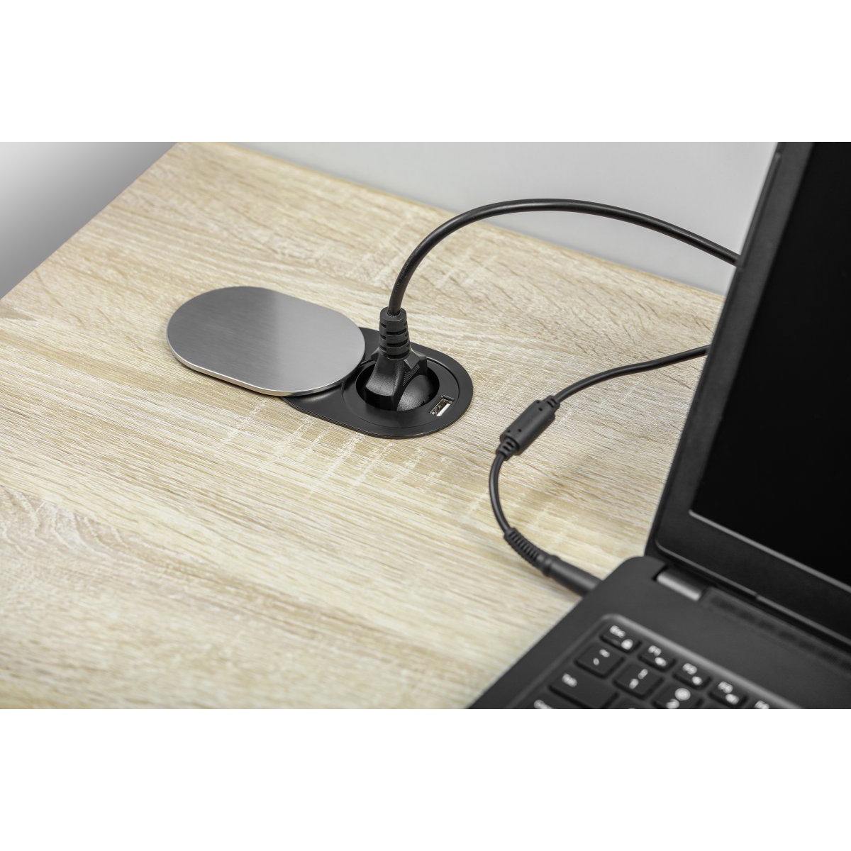 Priza incastrabila in mobilier GTV AE-BPW1S1UCH-51, 1 priza, 1 x USB 5V ...