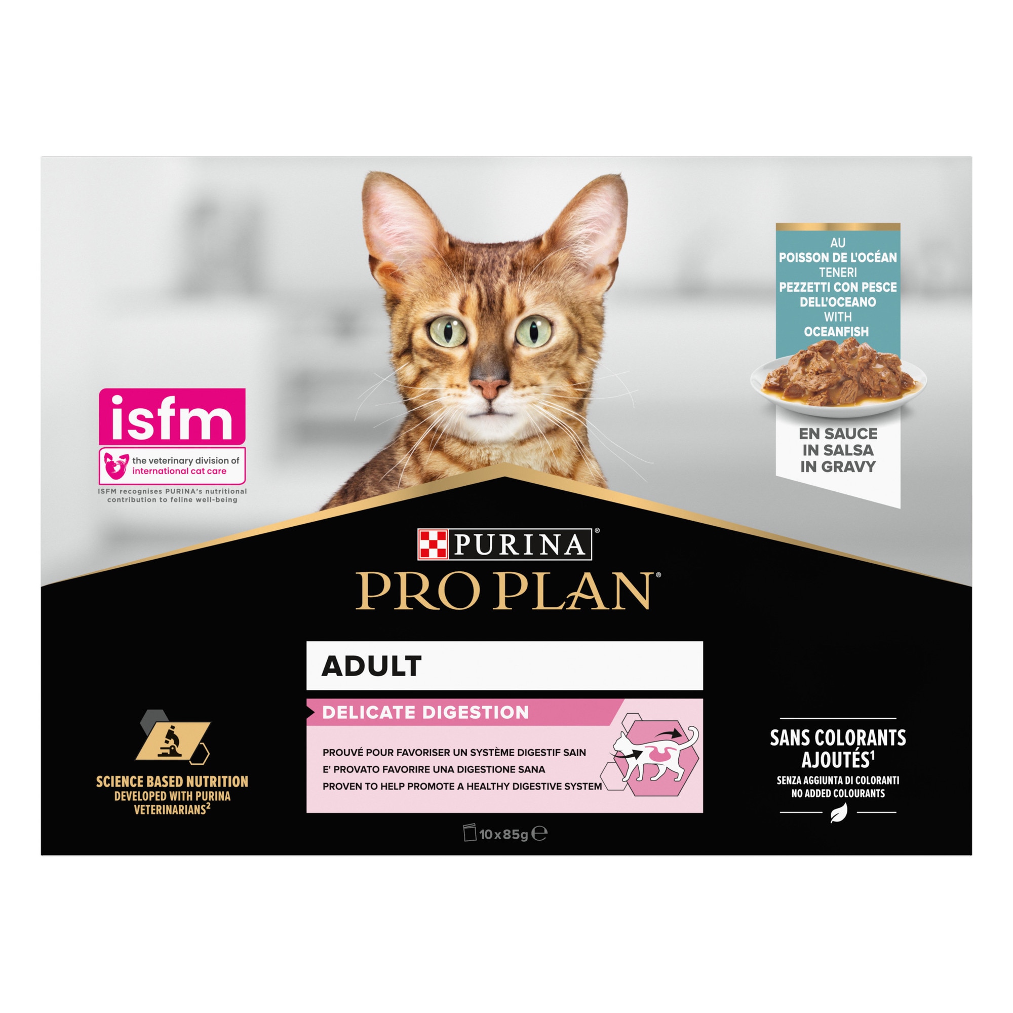 PRO PLAN® DELICATE DIGESTION Adult, cu Peste Oceanic in sos, hrana ...