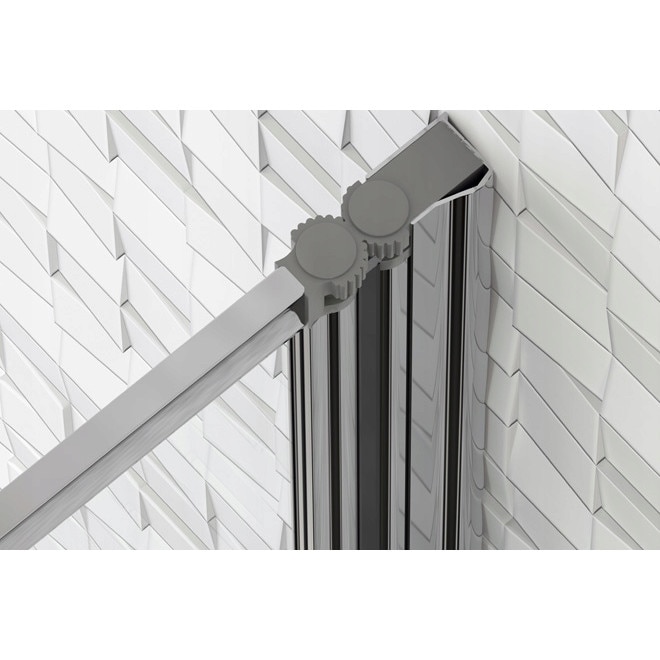 Paravan pliabil din 5 elemente,120x140 cm, sticla 4 mm, pivotant 180 ...