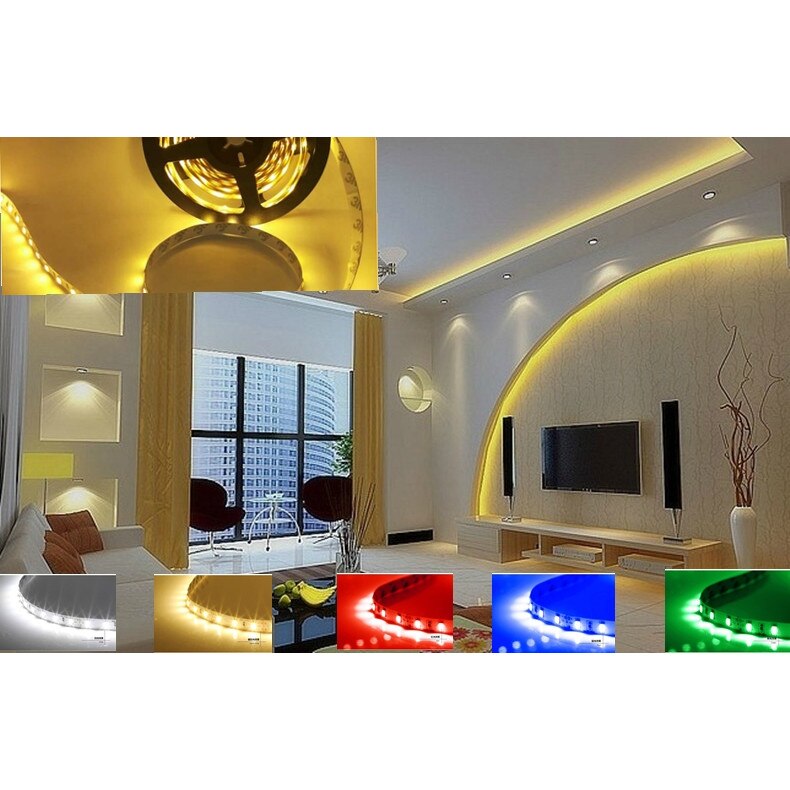 Комплект 10м RGB LED лента с RF Контролер и 5A Захранване FLAG LIGHT ...