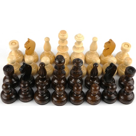 Piese de sah, Oreshak, Lemn, Alb/Maro - eMAG.ro