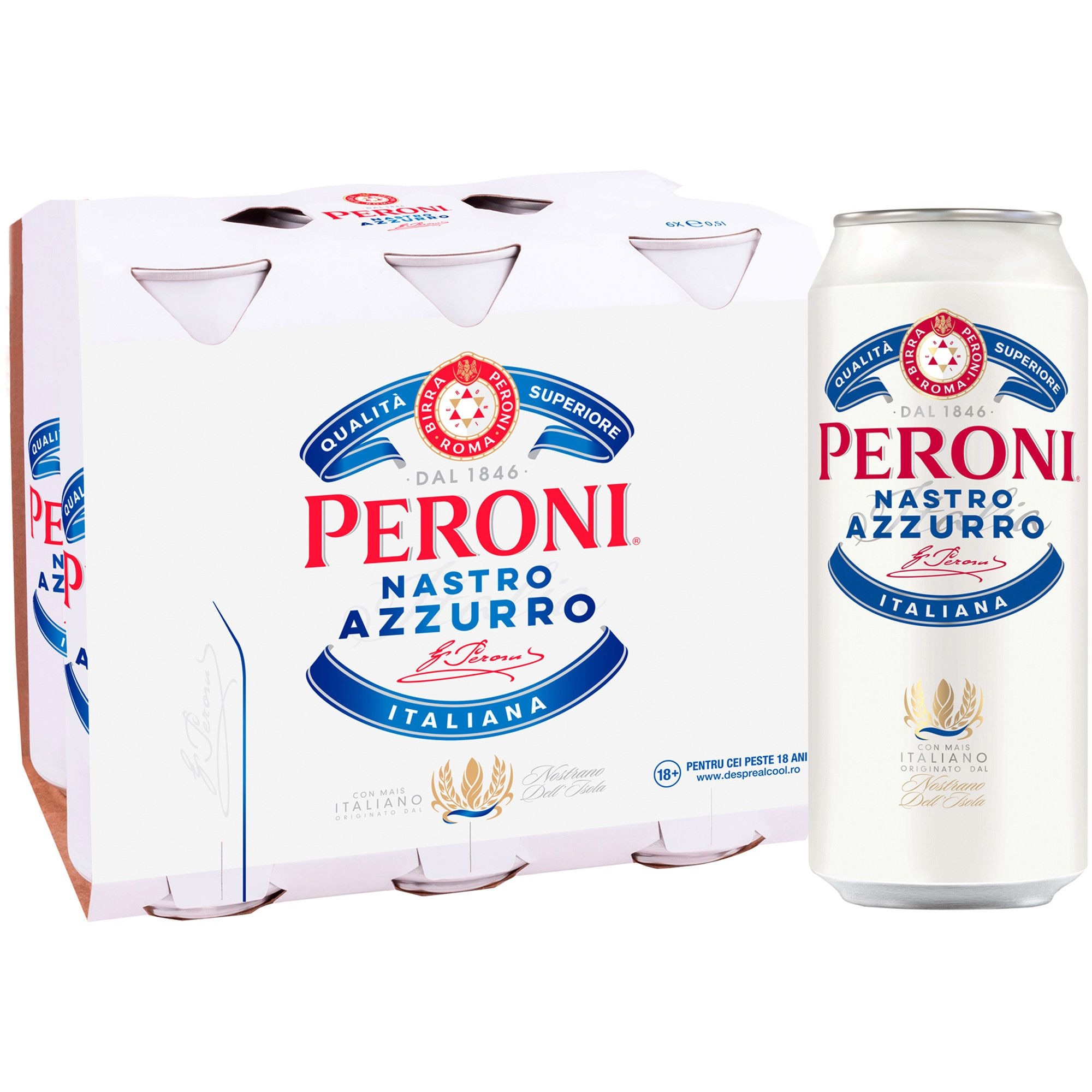 Bere blonda Peroni set 6 doze - 500 ml - eMAG.ro