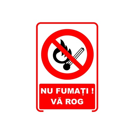 Set de 2 indicatoare A5 - NU FUMATI ! VA ROG - eMAG.ro