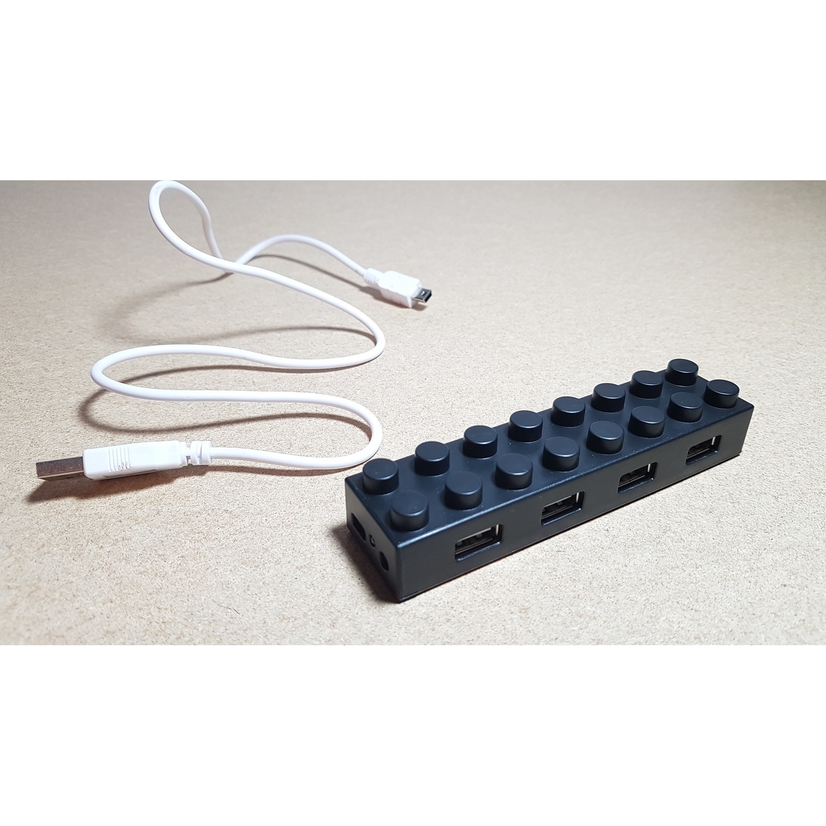 Hub USB Lego USB 2.0, incarcare 4 porturi negru cu led cablu 70cm - eMAG.ro