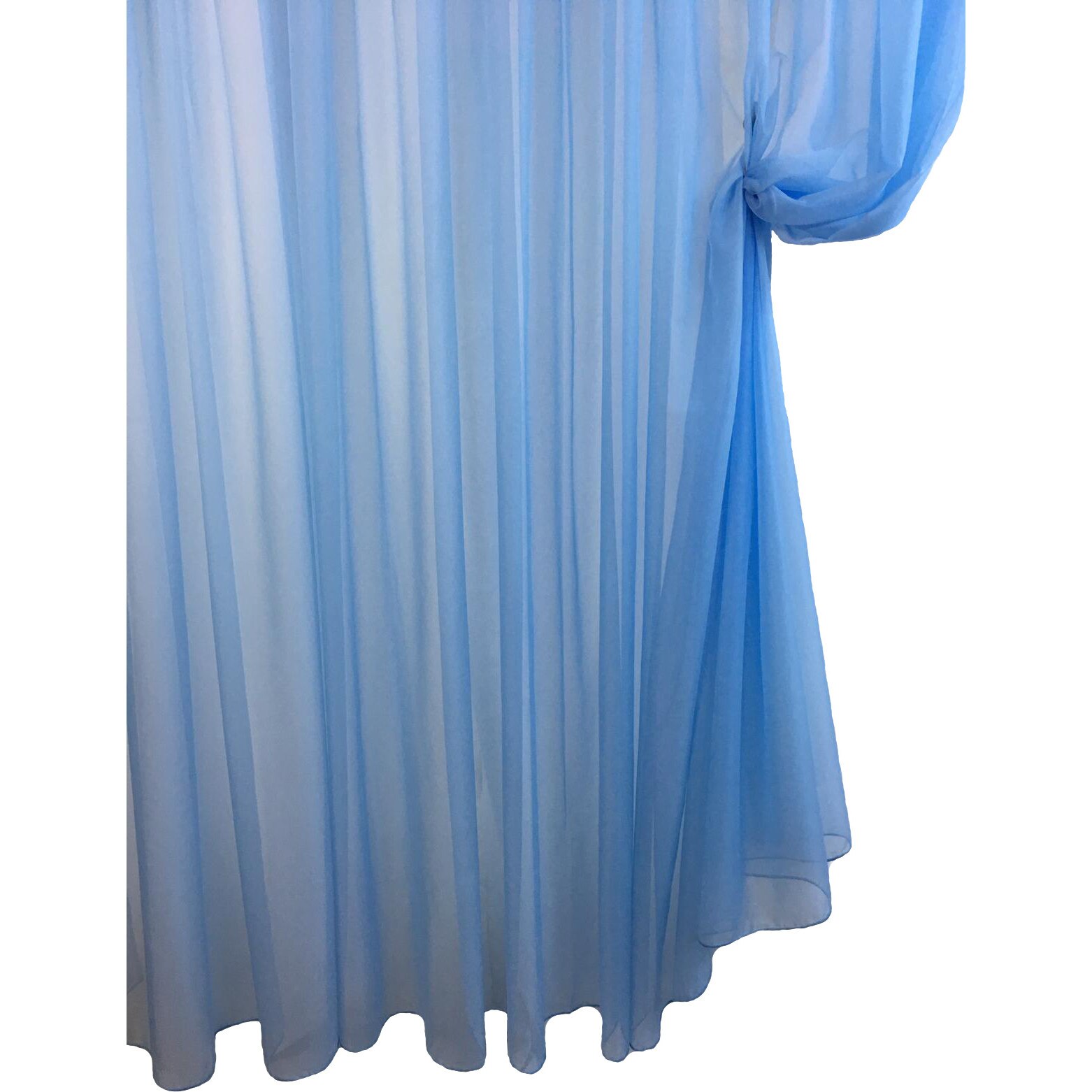 Perdea voal simplu culoare bleu ciel Basic Liz Line, cu rejansa ...